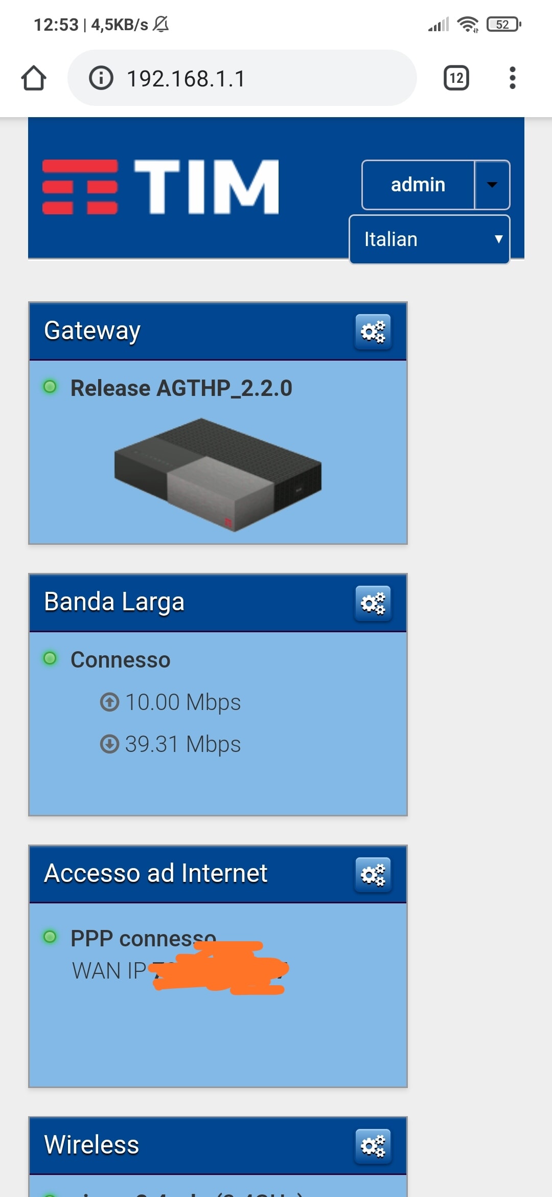 FTTC Tim 100 mbs - FibraClick Forum