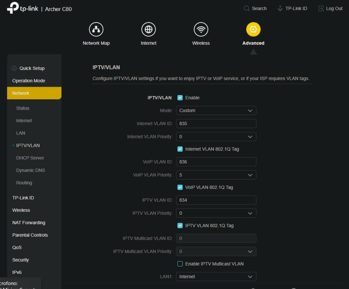 windtre absolute router archer c80 - FibraClick Forum