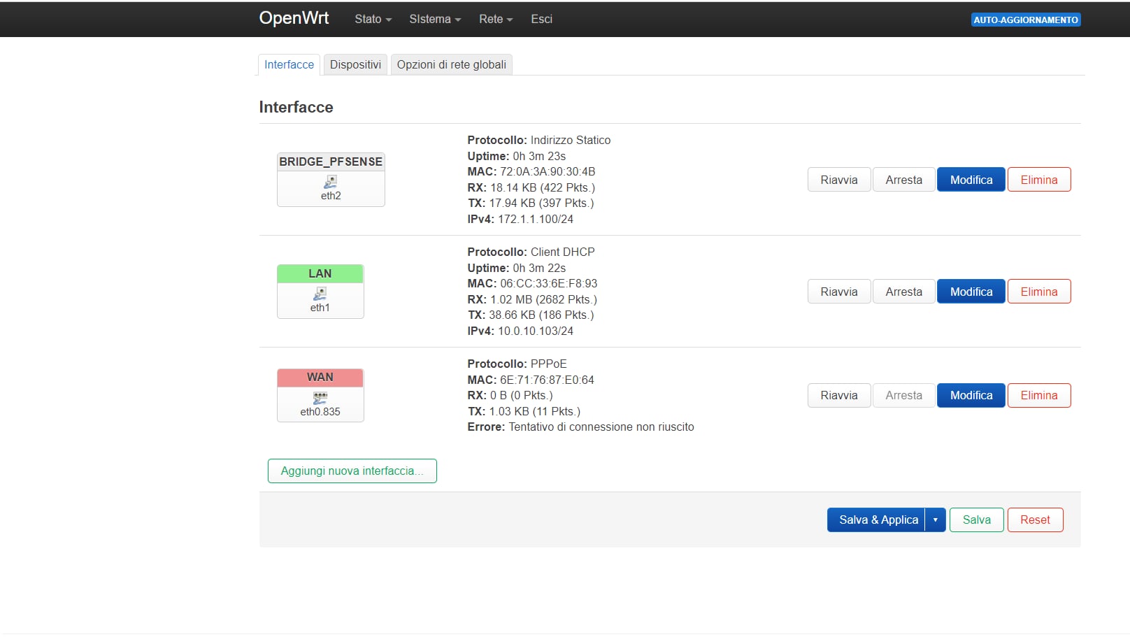 OpenWRT e pfSense su Proxmox - FibraClick Forum