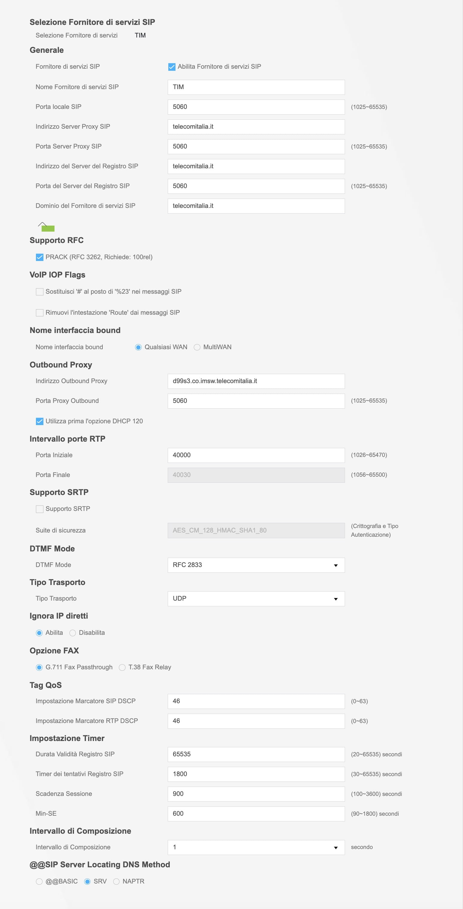 Parametri voip su Zyxel EX5401-B0 - FibraClick Forum
