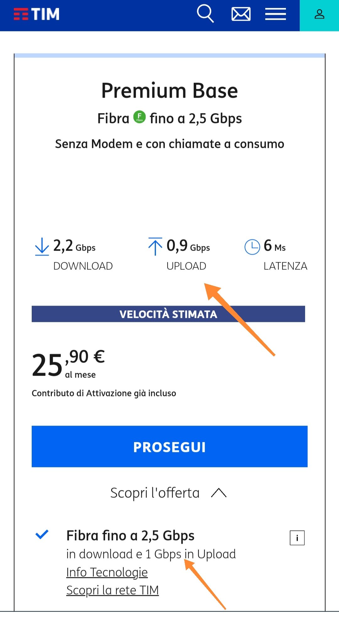 Copertura sito TIM 10Gbps "rotta"?: Pagina 3 - FibraClick Forum