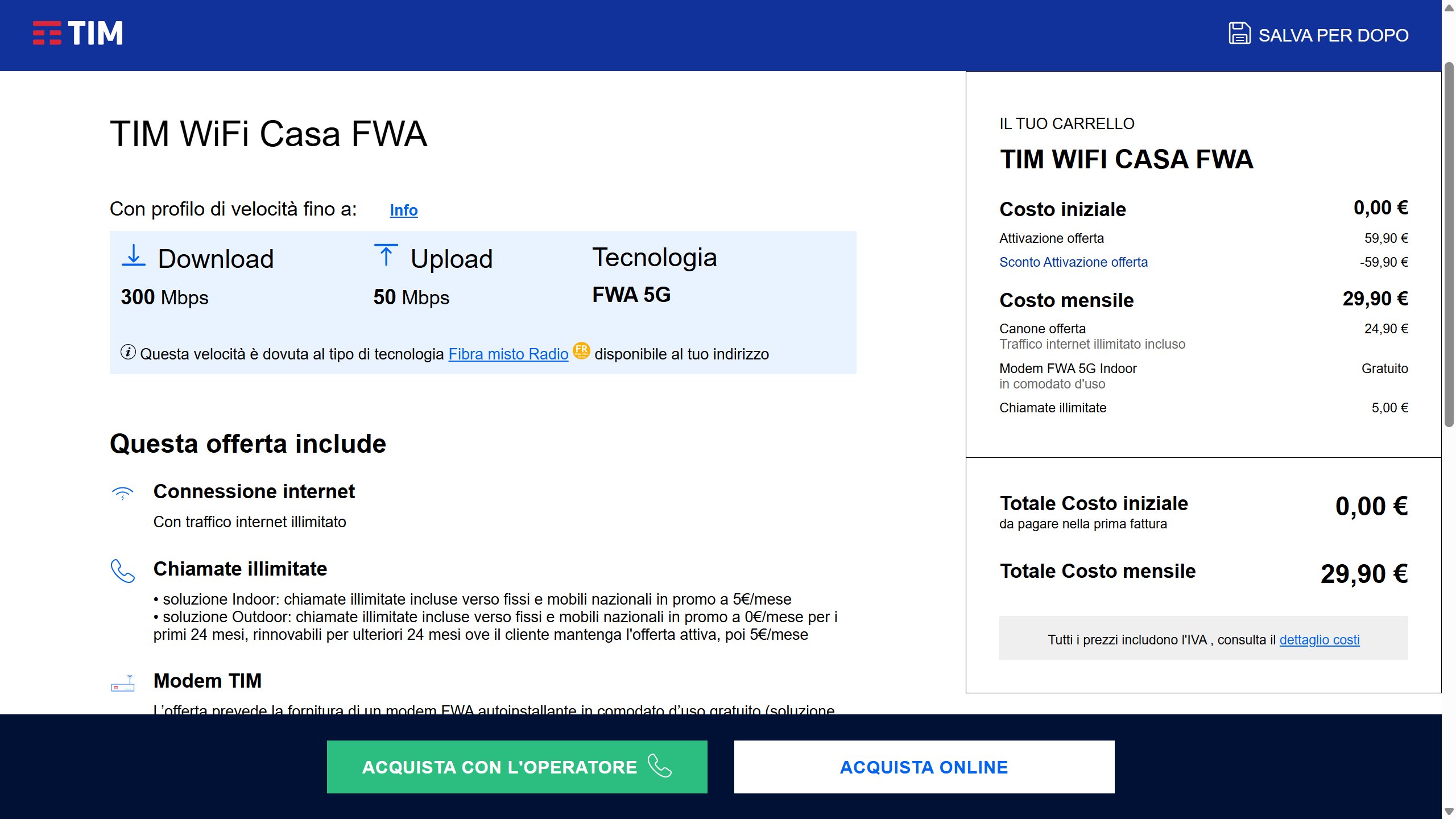 Che Router danno Con FWA TIM INDOOR? - FibraClick Forum