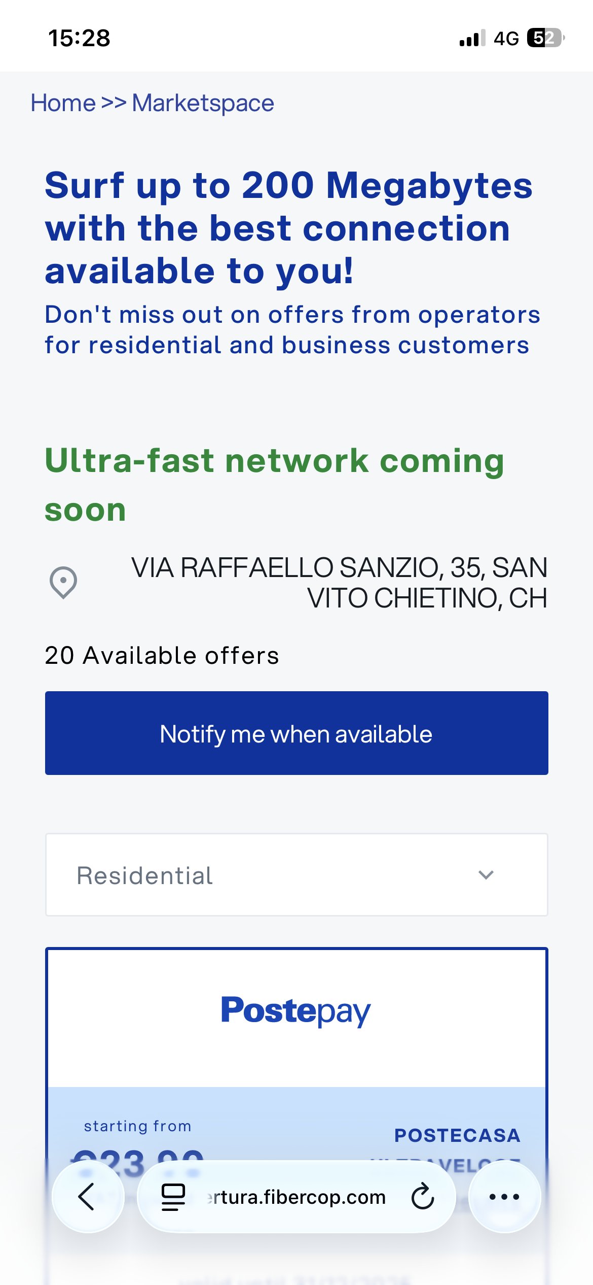 "ROE FiberCop etichettato ma non vendibile - San Vito Chietino ...