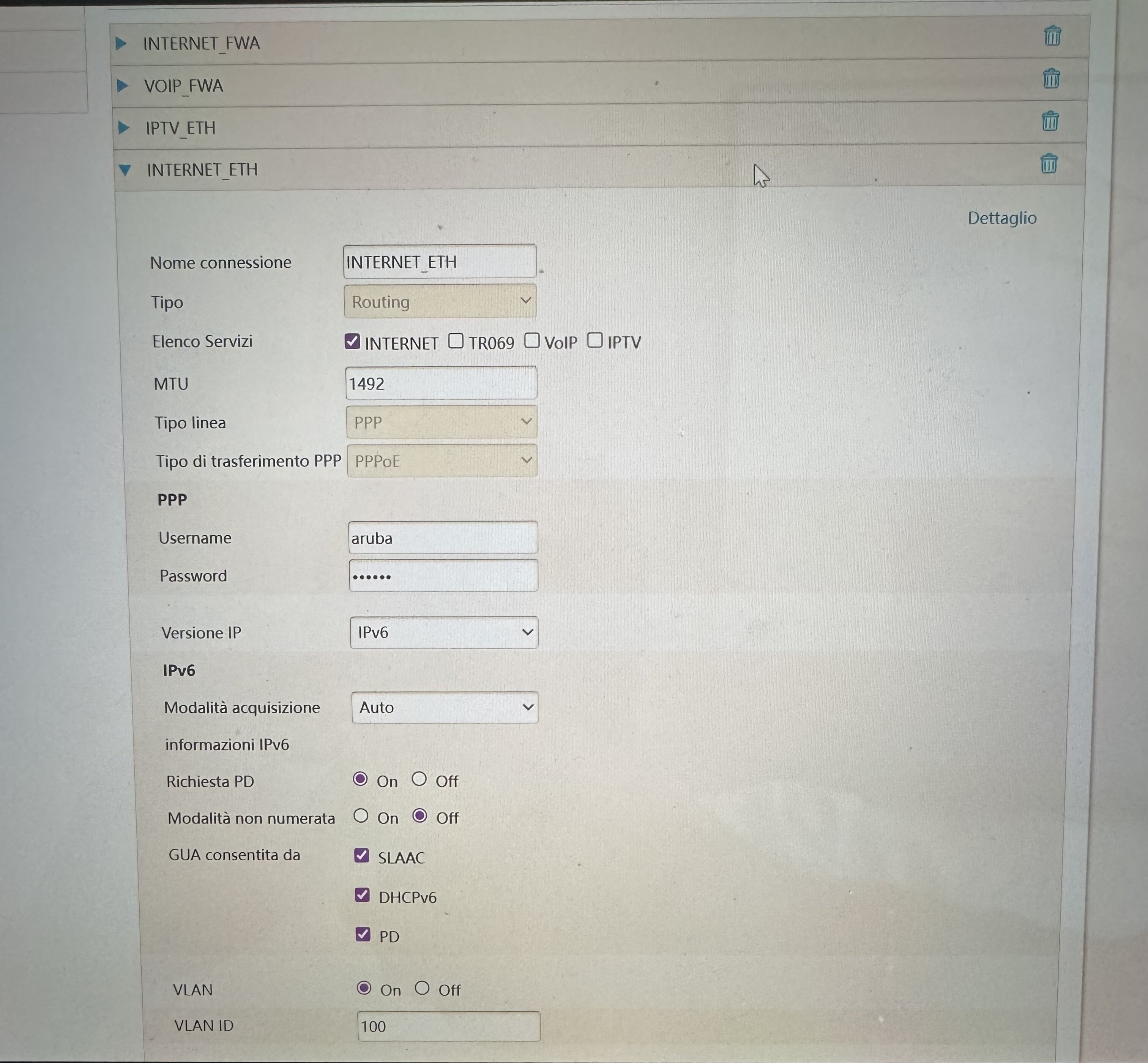 Configurazione Aruba FTTH su modem Tim Hub + - FibraClick Forum