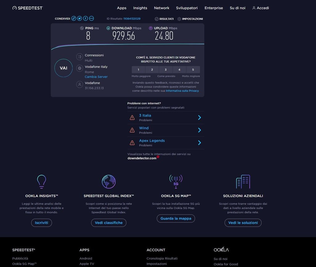 Velocità fibra 1gbit limitata - FibraClick Forum