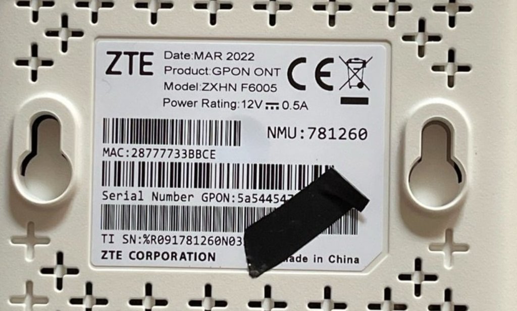 Utilizzare ONT ZTE F6005 con FTTH Vodafone 2.5 Gbps - FibraClick Forum