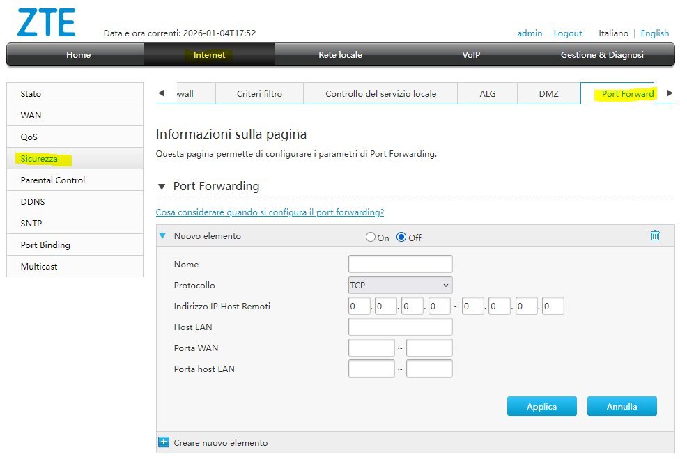 Router ZTE H6745 - info per EMule (Plenitude) - FibraClick Forum